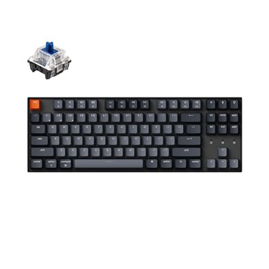 KEYCHRON K8 WIRELESS MECHANICAL KEYBOARD - OPTICAL BLUE SWITCH - GRAY ...