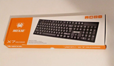MIXIE X7 USB STANDARD CORDDED KEYBOARD - WIRED, ERGONOMIC, FULL SIZE ...