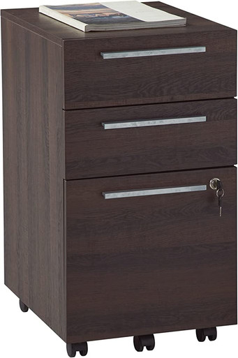 Realspace Trezza 19"D Vertical 3-Drawer Mobile Cabinet 7810538 - Warm ...