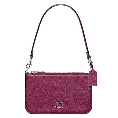 COACH POUCH BAG IN CROSSGRAIN LEATHER - DEEP PLUM - RetailkingBusiness.com