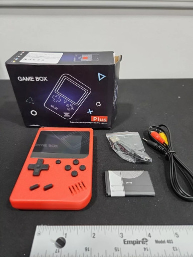 GAMEBOX GAME BOX PLUS- HAND HELD GAME SYSTEM RECHARGEABLE BATTERY - RED ...
