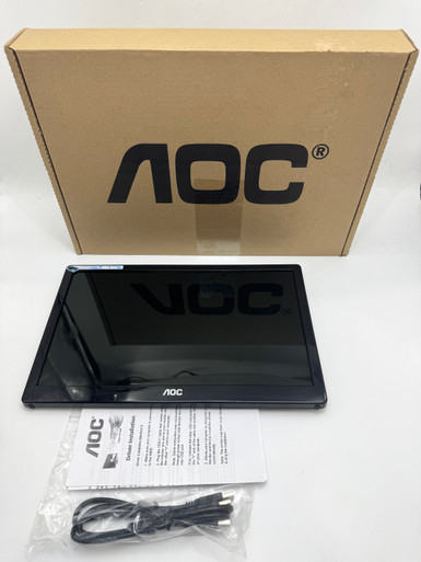 AOC E1659FWU 15.6" Ultra Slim 1366x768 200 Powered Portable LED Monitor ...