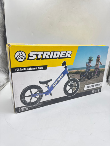 STRIDER CLASSIC 12" KIDS' BALANCE BIKE - BLUE New - RetailkingBusiness.com