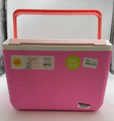 SUN SQUAD HARD SIDED COOLER - 14 CANS/10QT - PINK - RetailkingBusiness.com