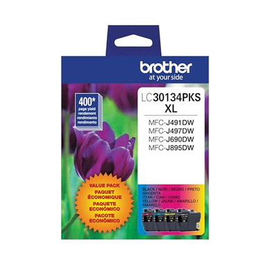 Brother Printer Genuine LC30134PKS 4-Pack High Yield Color Ink ...