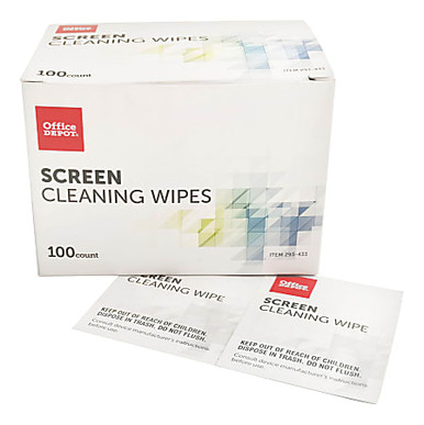 OFFICE DEPOT® BRAND SCREEN INDIVIDUALLY WRAPPED CLEANING WIPES, BOX OF ...