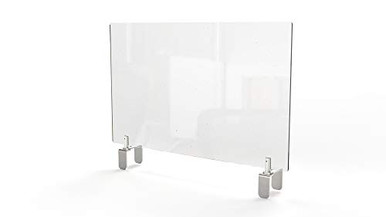 GHENT CLEAR PARTITION EXTENDER WITH ATTACHED CLAMP, 30" x 42 ...