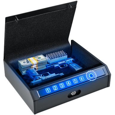 ADIMO Gun Safe Biometric Gun Safe for Handgun Pistol Safe 3 Ways Quick ...