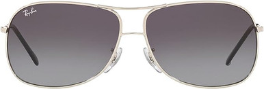 Ray-Ban RB3267 Silver with Grey Fade Lens 64mm Sunglasses ...