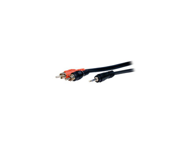 Comprehensive MPS-2PP-6ST 6 ft. 3.5mm Stereo to 2 RCA Cable Male to ...
