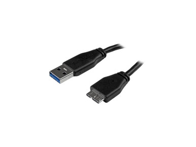 StarTech.com 15cm (6in) Short Slim SuperSpeed USB 3.0 A to Micro B Cable - M/M ...