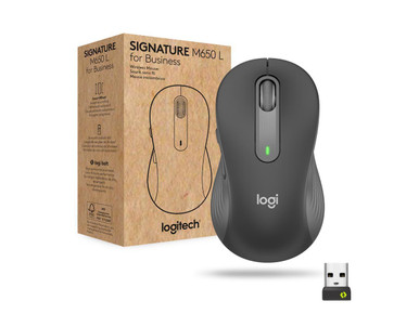 Logitech Signature M650 L for Business Wireless Mouse, for Large Sized ...