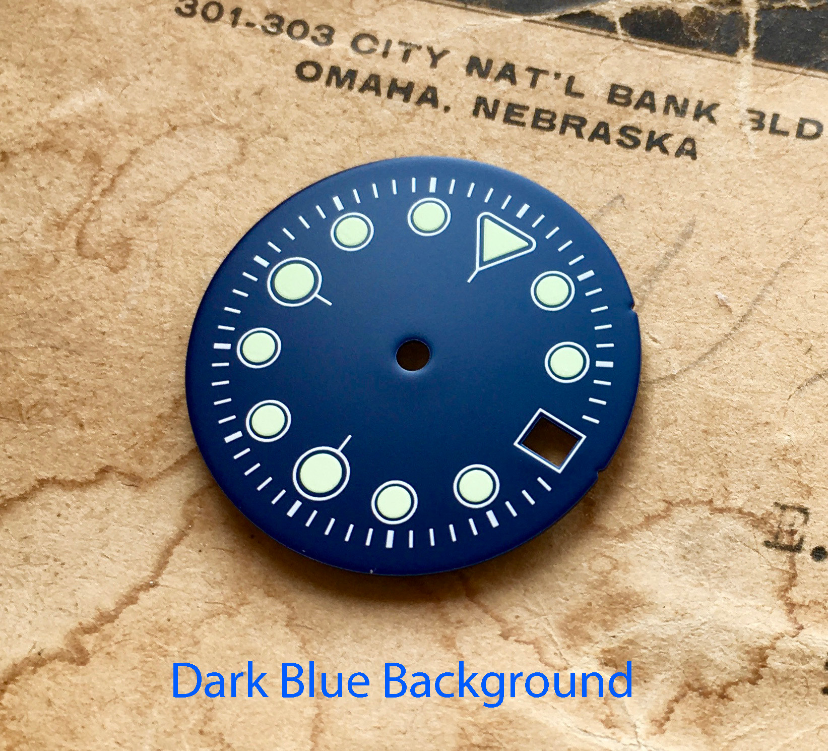 White Lume Dark Blue Tuna Diver's Watch Dial for Seiko 7S26 NH35 ...