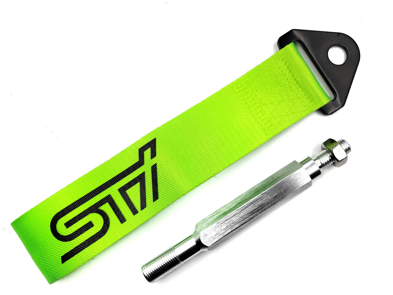 Tuner Image Tow Strap Front or Rear - Neon Yellow/Black STI - Tuner Image