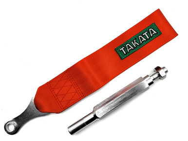 Tuner Image Tow Strap Front or Rear with Mounting Rod V2 - Red - Tuner ...