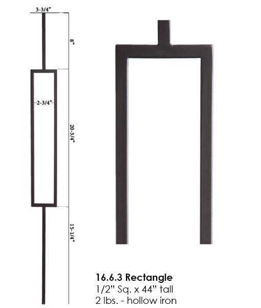 HF16.6.3 Rectangle Tubular Steel Baluster