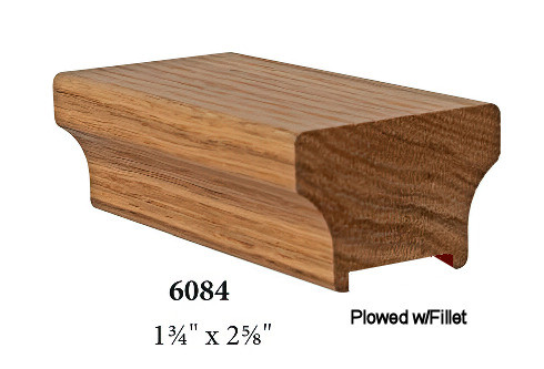 6084P Plowed American Cherry Contemporary Handrail | Westfire Stair Parts