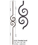 HF2.10.1 Double Scroll Iron Baluster