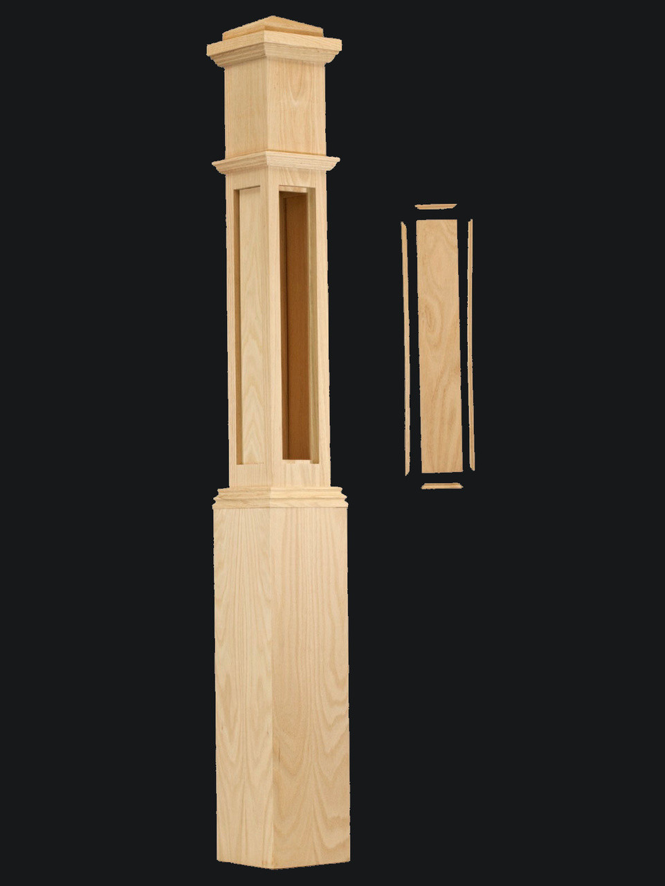 C-4091-IP Interchangeable Panel Traditional Box Newel | Westfire Stair ...