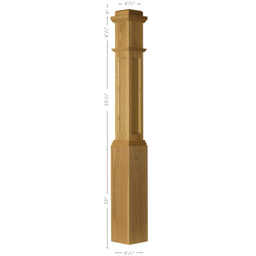 Amish Made Box Newel Posts with Lock Mitered Corners | Westfire Stair Parts