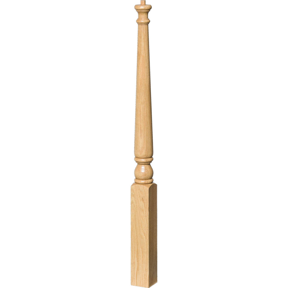 4010 Pin Top Colonial Red Oak Starting Newel Post | Westfire Stair Parts