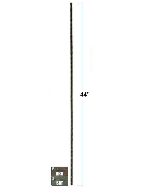 2775 Round Victorian Plain Iron Hammered Baluster, 1/2-Round 12mm ...