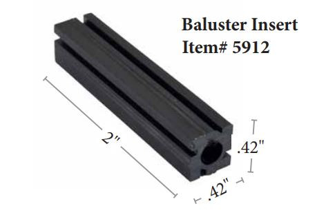 5912 3/4" Baluster Insert T-PLUG, Baluster Mounting Plug | Westfire ...
