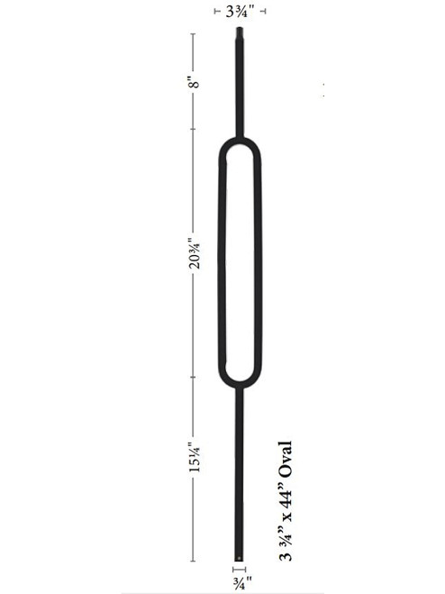 9988CS Mega Oval Contemporary Baluster | Westfire Stair Parts