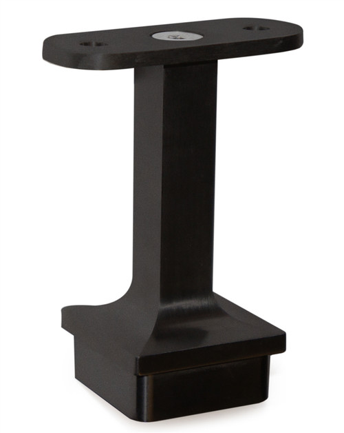 E037300/MB Nero Black FLAT Handrail Support For 1 9/16" x 1 9/16" x 5/ ...