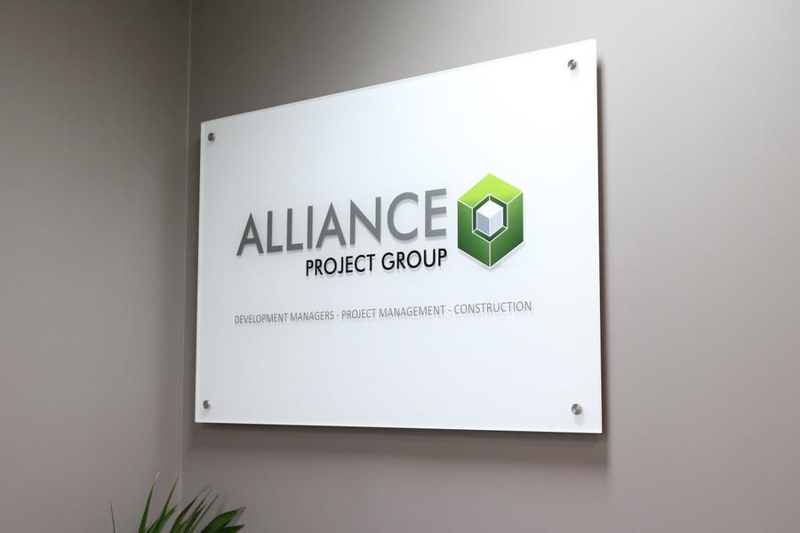 Reception/Office Sign - Panel Stand Off Studs - Trixle Group Pty Ltd