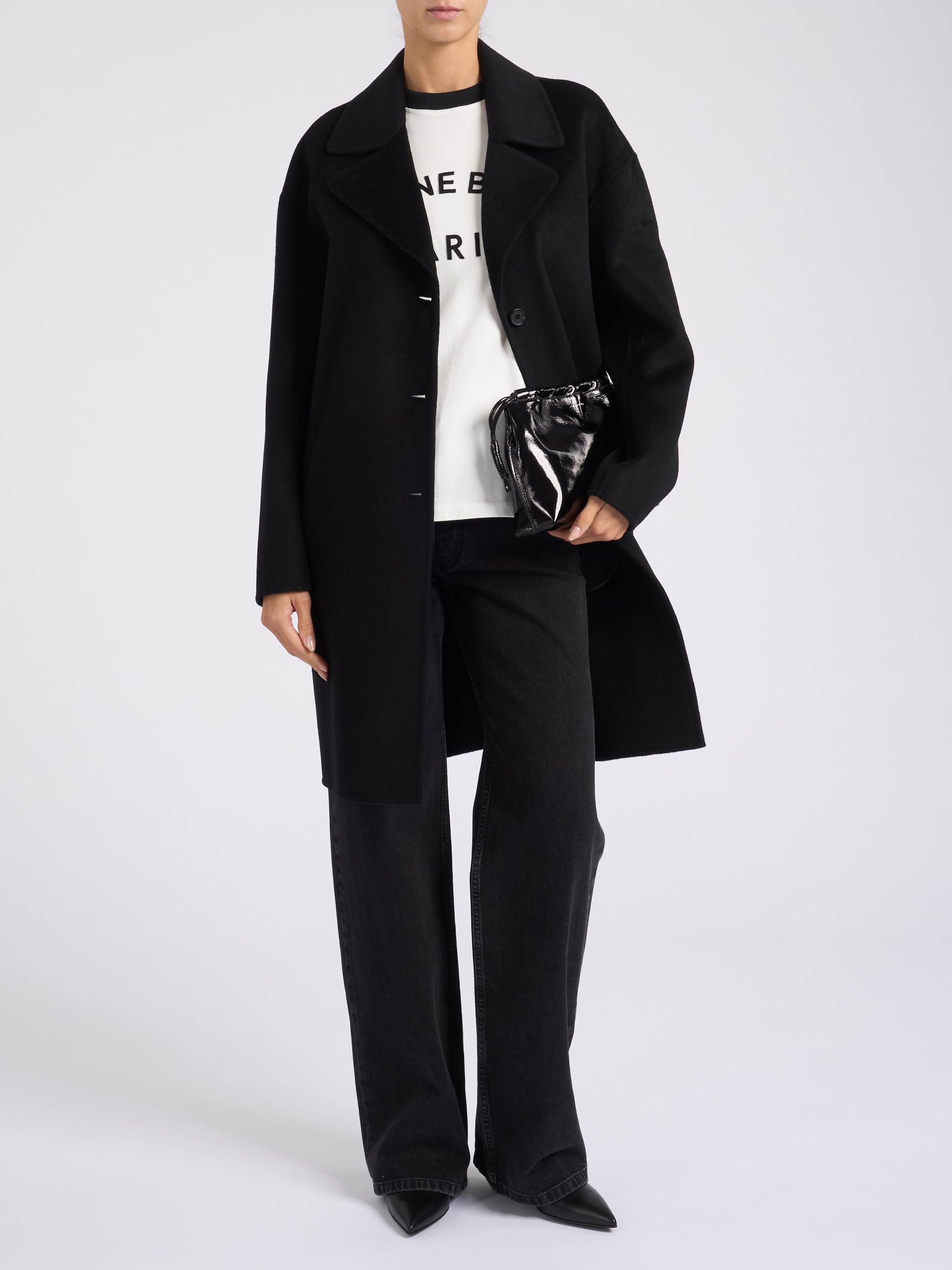Cappotto Anine Bing Portia in lana nero | H-Brands