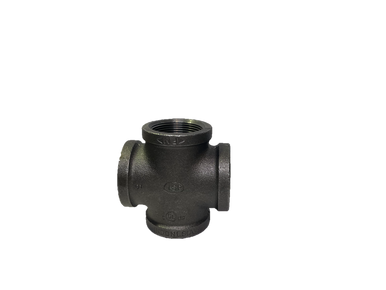 BLACK MALLEABLE FITTING CROSS