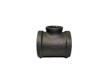 BLACK MALLEABLE FITTING REDUCING TEE
