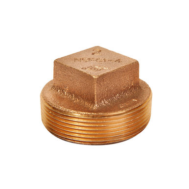 BRONZE FITTING SQUARE HEAD PLUG LEAD FREE