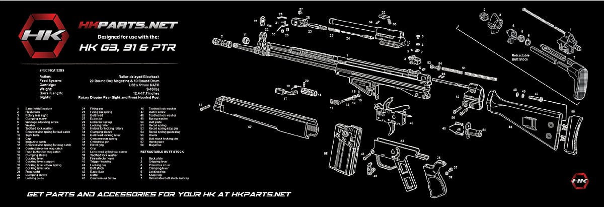 Bench Mat - HK G3, 91, PTR