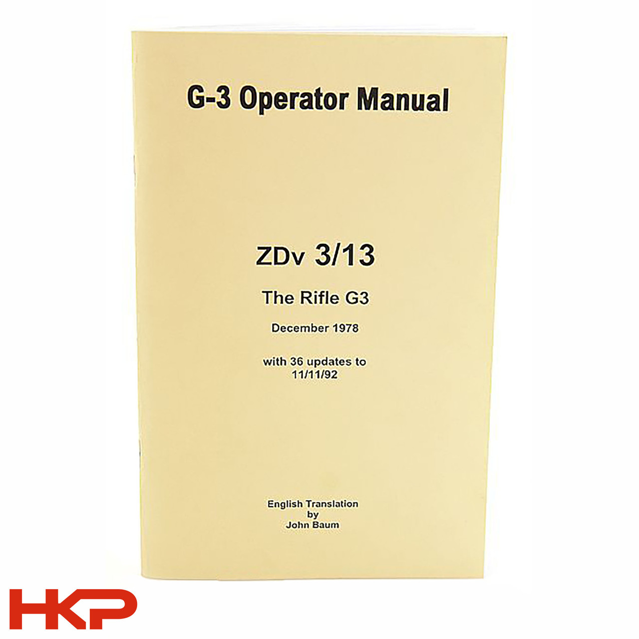 HK G3, 91, PTR - Operators Manual