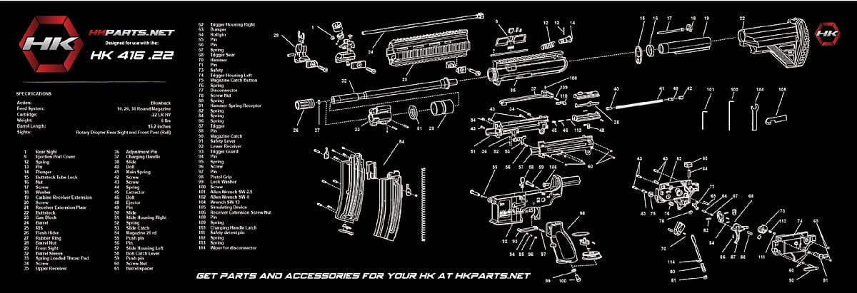 HK 416 & Colt .22 Match Trigger Upgrade Spring Kit