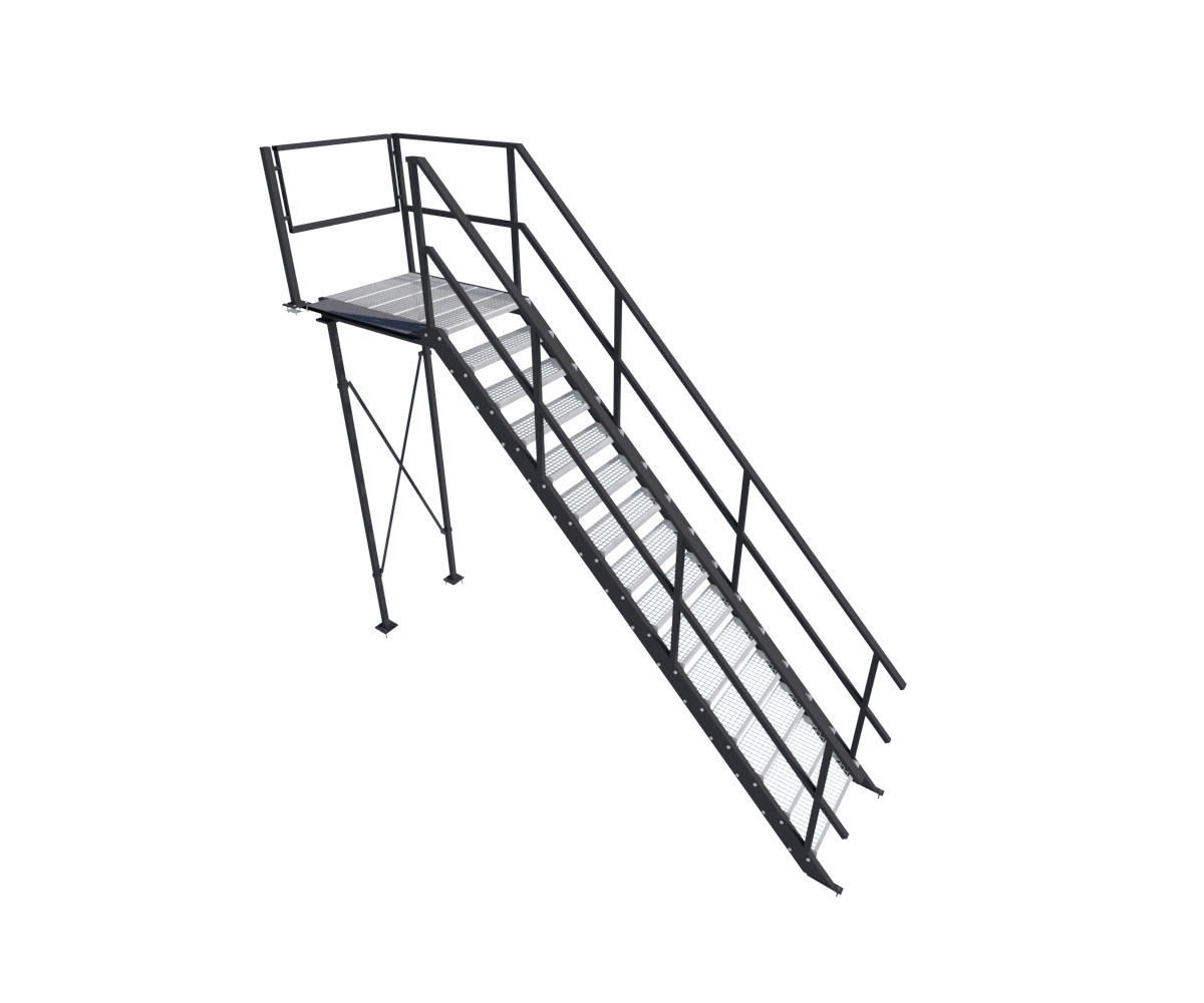 Entresol trap - Standaard - Met Bordes Links/Rechts - Standaard maten