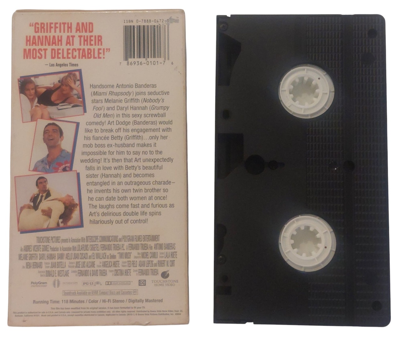 Two Much VHS Video stars Antonio Banderas Melanie Griffith