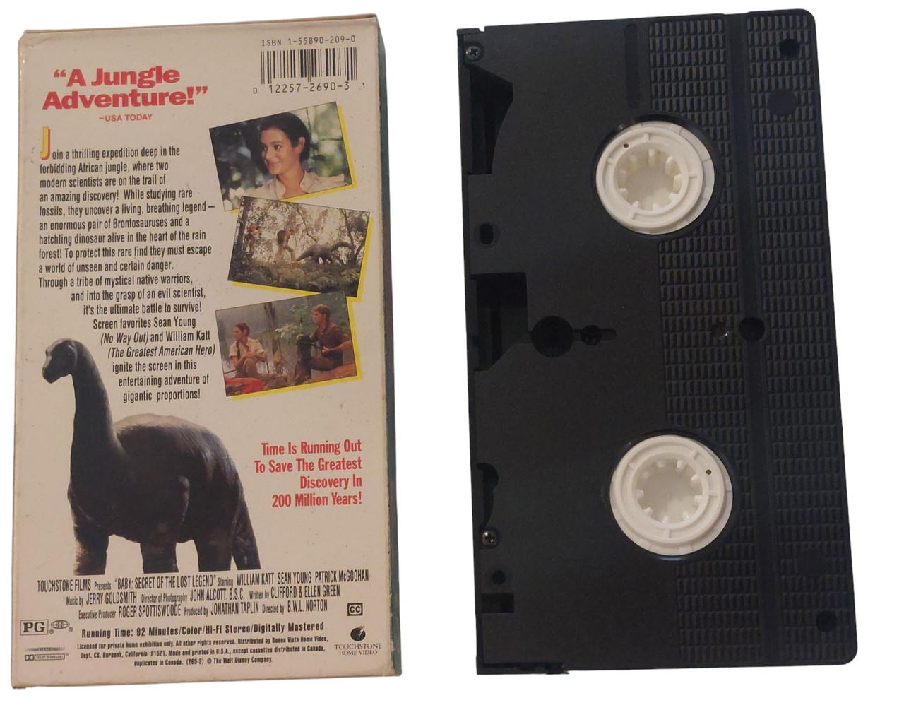 Baby Secret of the Lost Legend stars William Katt Sean Young VHS Movie