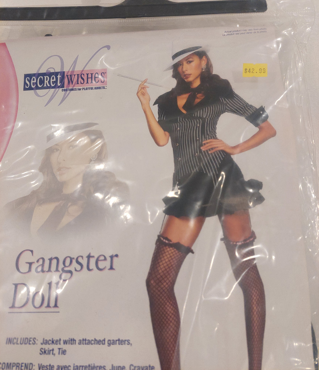 Secret Wishes 1920s Era Sexy Gangster Doll Ladies Costume New Old Stock