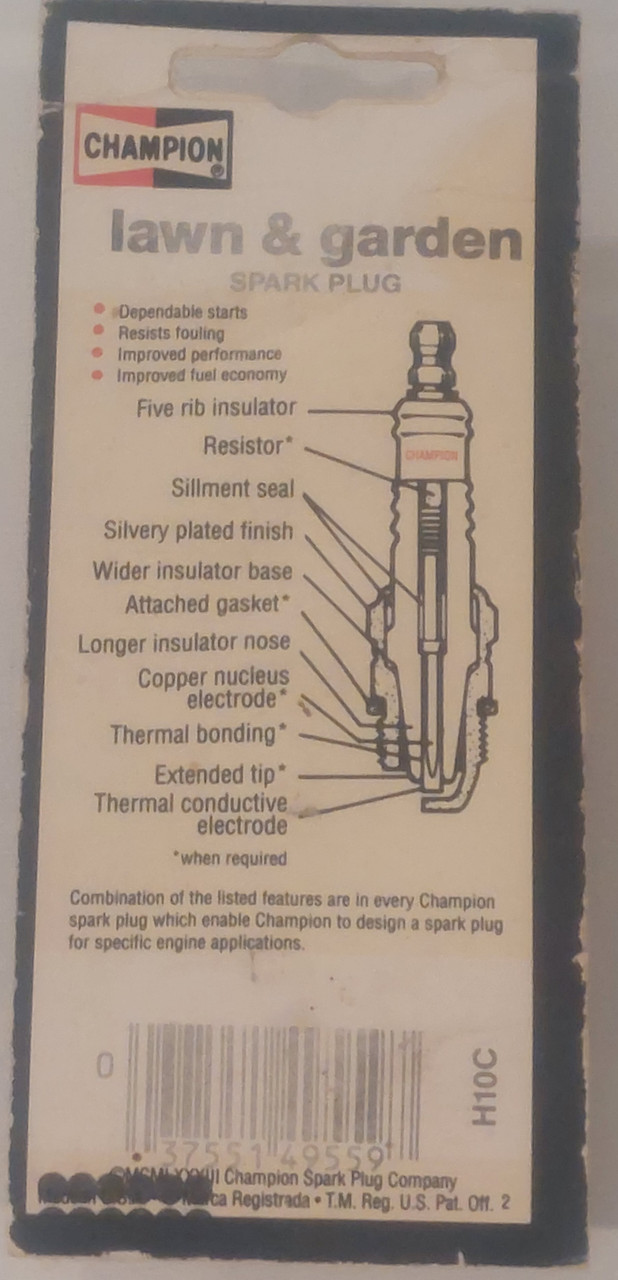 Champion Lawn & Garden Spark Plug 844 Vintage 80s or 90s New old stock