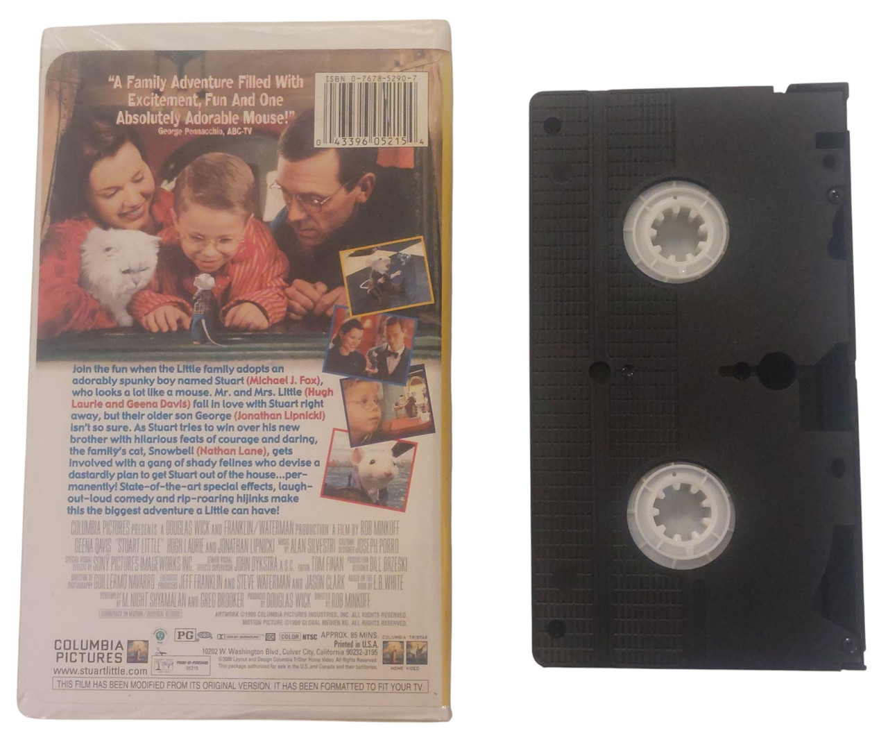 Stuart Little VHS Video In Clamshell Case Stars Rob Minkoff Geena Davis