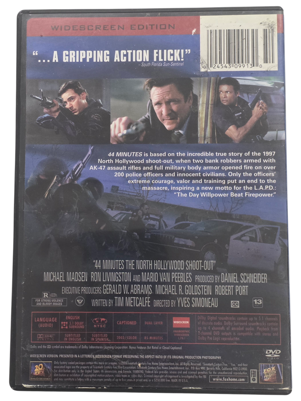44 Minutes DVD Movie Stars Michael Madsen Ron Livingston