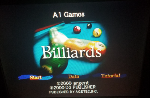 Billiards Playstation PS1 video game Tested