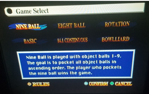 Billiards Playstation PS1 video game Tested