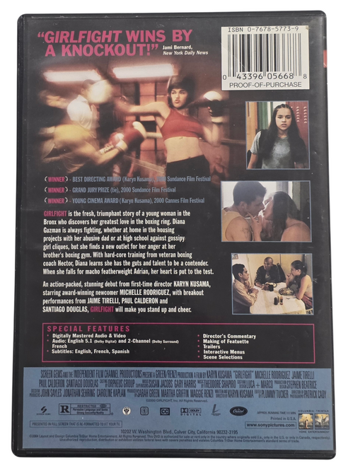 Girl Fight DVD Movie Stars Michelle Rodriguez Jaime Tirelli
