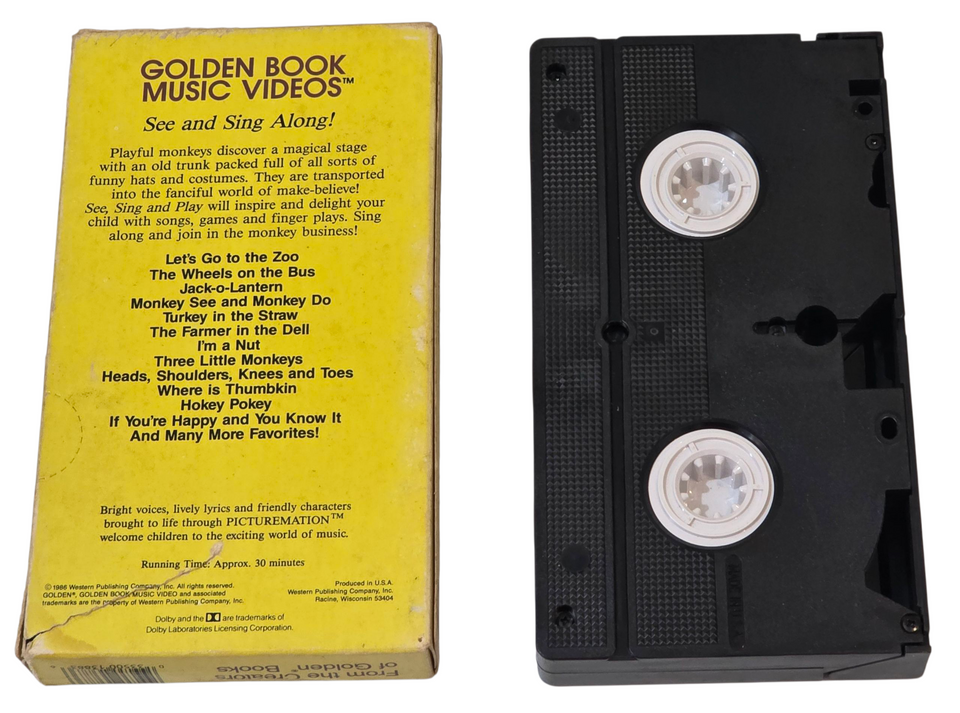 Golden Book Music Video See Sing & Play 1986 VHS
