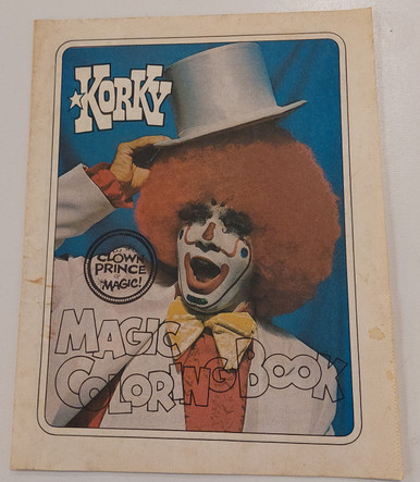 Korky Clown Prince of Magic Coloring Book unused