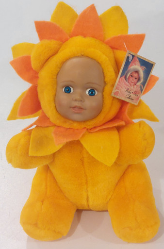 Baby Face Collection Vintage Good Stuff Toy Works Doll Plush Orange Cute